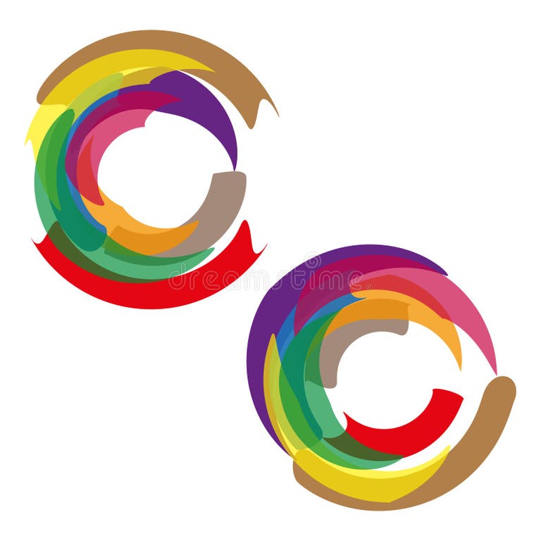 Ring Icon Pattern. Colorful Circle Symbol. Concentric Arc Vector ...