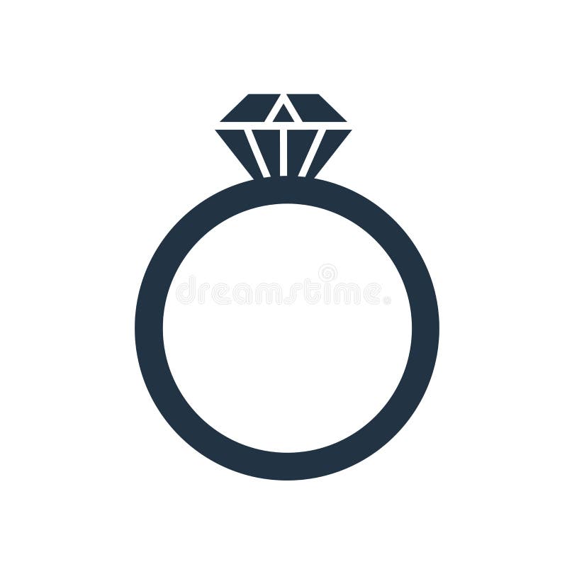 Ring Icon Vector Isolated on White Background, Ring Sign Stock Vector ...