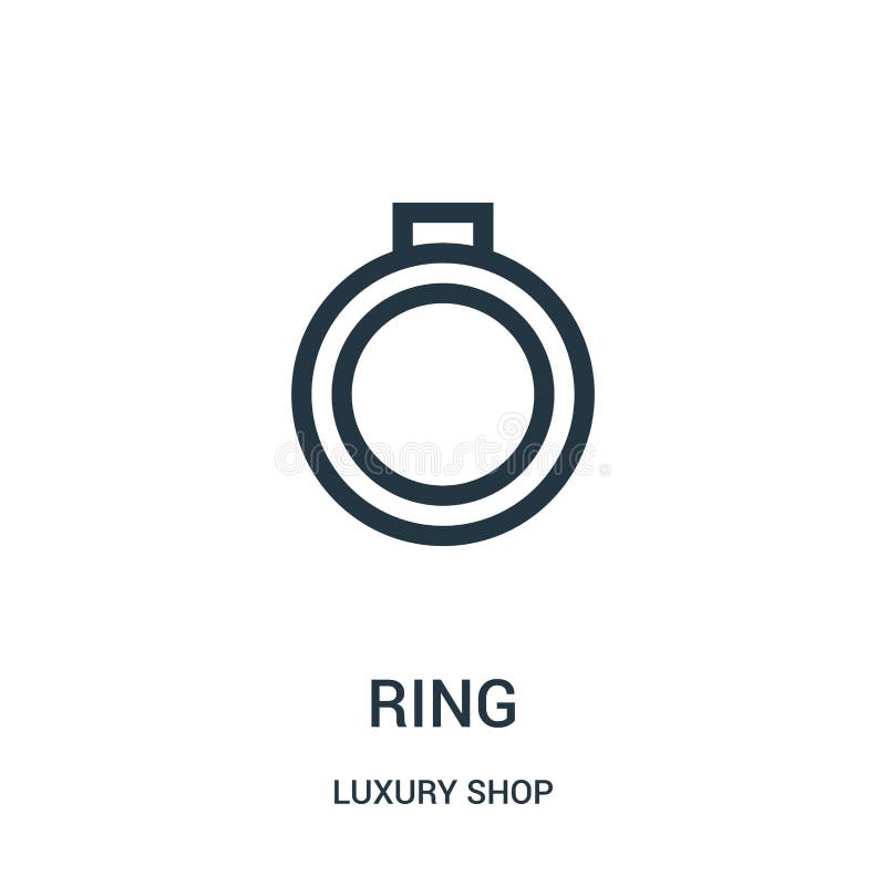 Ring Icon Vector from Wedding Collection. Thin Line Ring Outline Icon ...