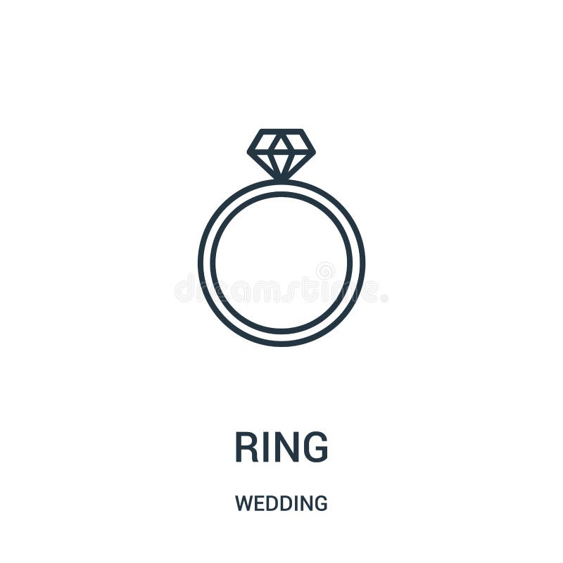 Ring Icon Vector From Wedding Collection. Thin Line Ring Outline Icon ...
