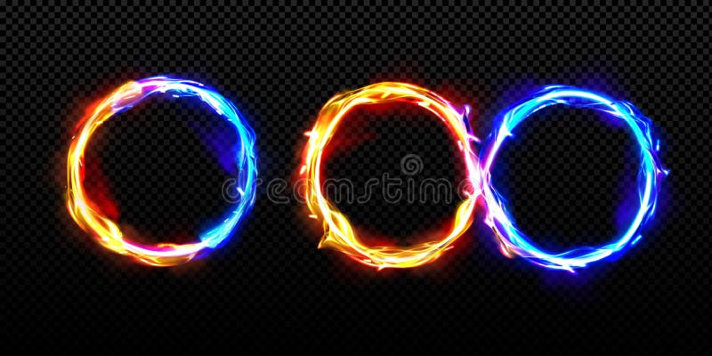Ring and Infinity Symbol from Fire and Ice Energy Stock Vector ...