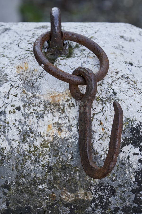 Ring with Iron Hook Embedded in Marble Stock Photo - Image of ...
