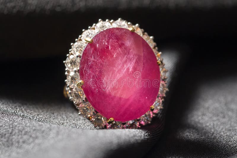 Ring of the Jewelry with Pink Sapphire,Diamond Ring Stock Image - Image ...