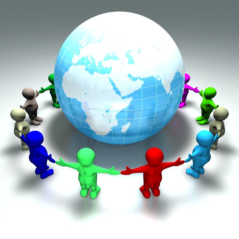 Kids around the globe stock vector. Illustration of globe - 9509167