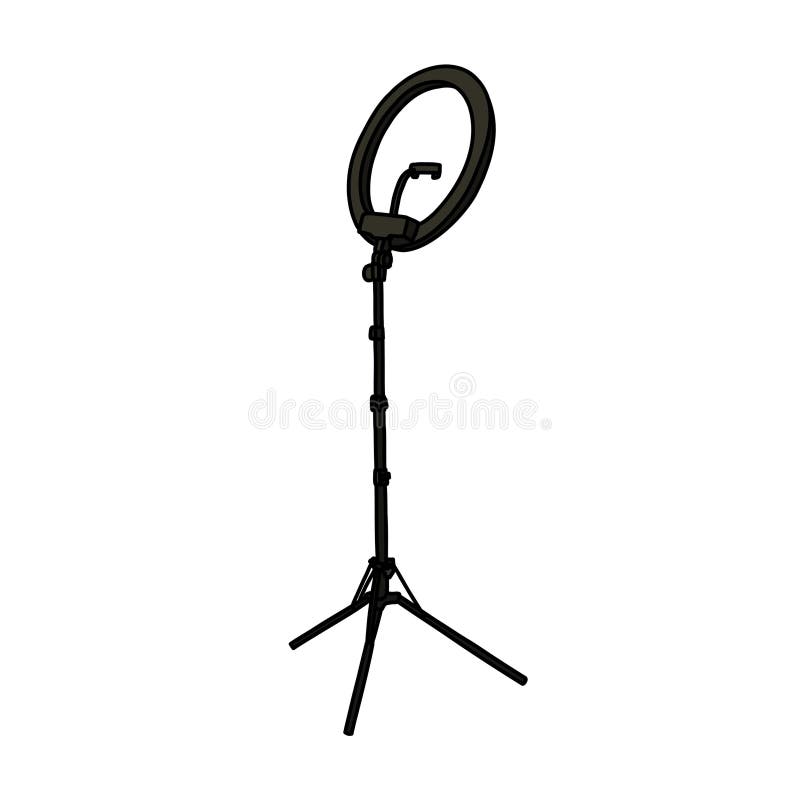 Ring Lamp Doodle Icon, Vector Color Line Illustration Stock Vector ...