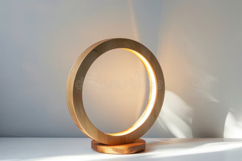 Ring Lamp for Indoor Lighting, Placed on a Simple White Background ...