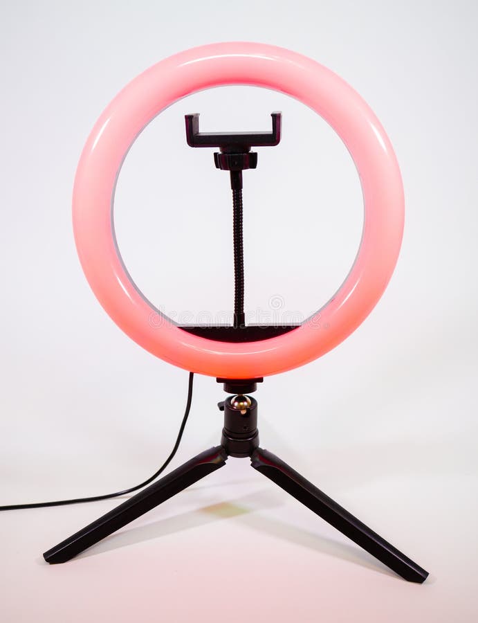 Ring Lamp on a Small Tripod. Stock Image - Image of ring, light: 240895013