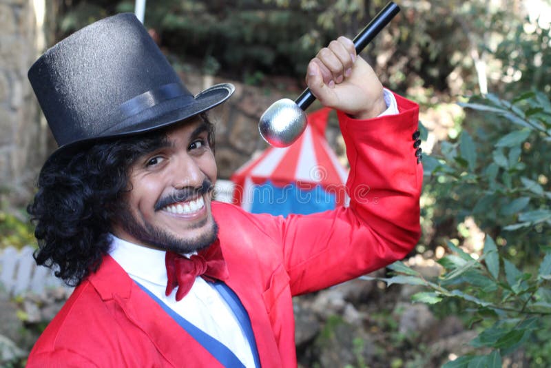 Ring leader in the circus stock image. Image of mexican - 262651057