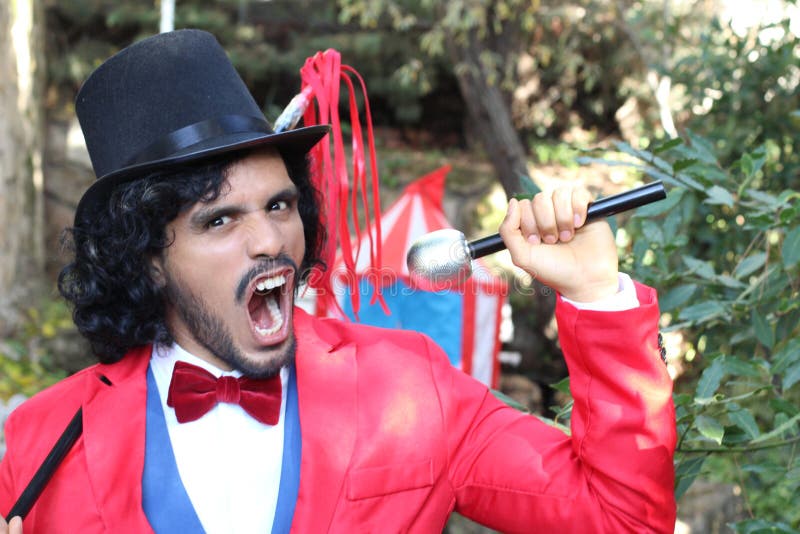 Ring leader in the circus stock photo. Image of amusement - 262651162