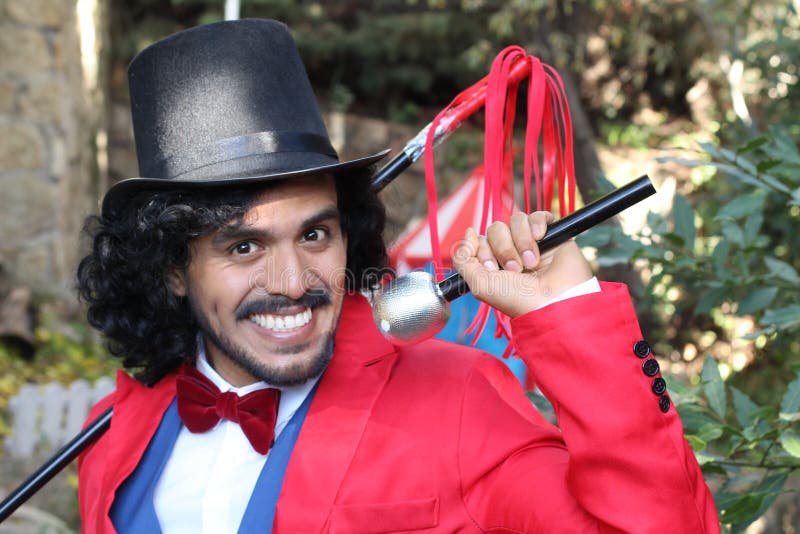 Ring leader in the circus stock image. Image of costume - 262651197