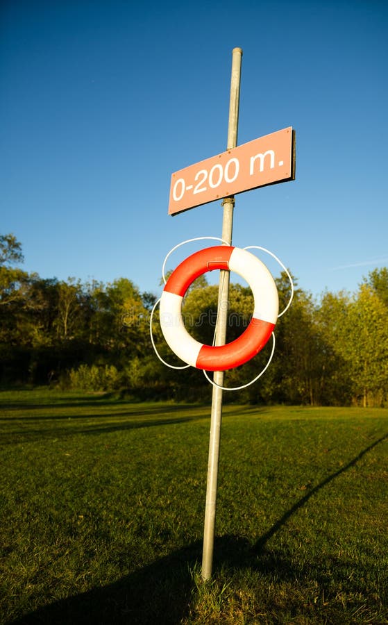 Ring life buoy stock photo. Image of grass, life, trees - 76344332