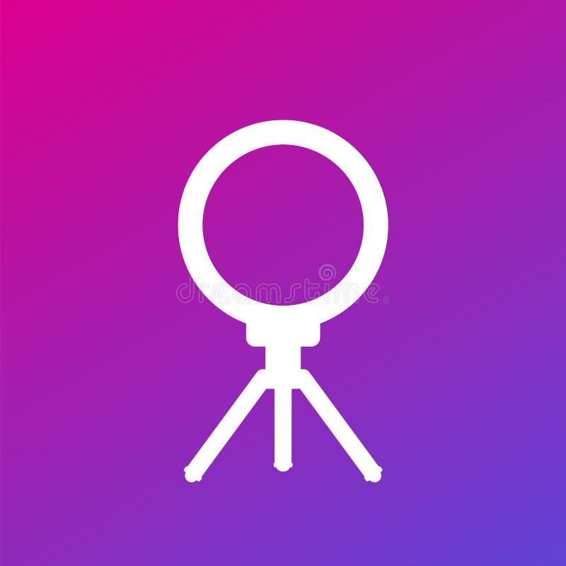 Ring Light, Led Lamp Vector Icon Stock Vector - Illustration of vector ...