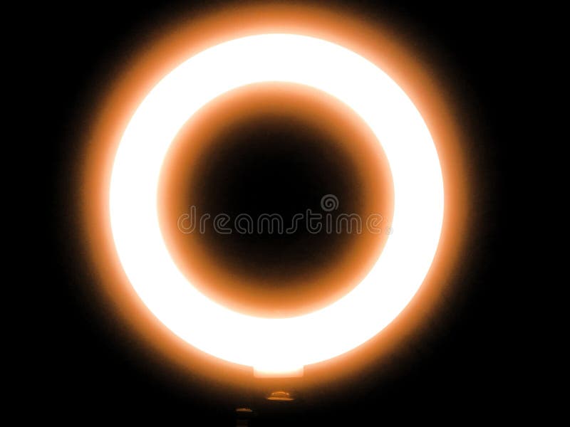 Ring Light Lighting Effect at Night, Object Blur Occurs Stock Image ...