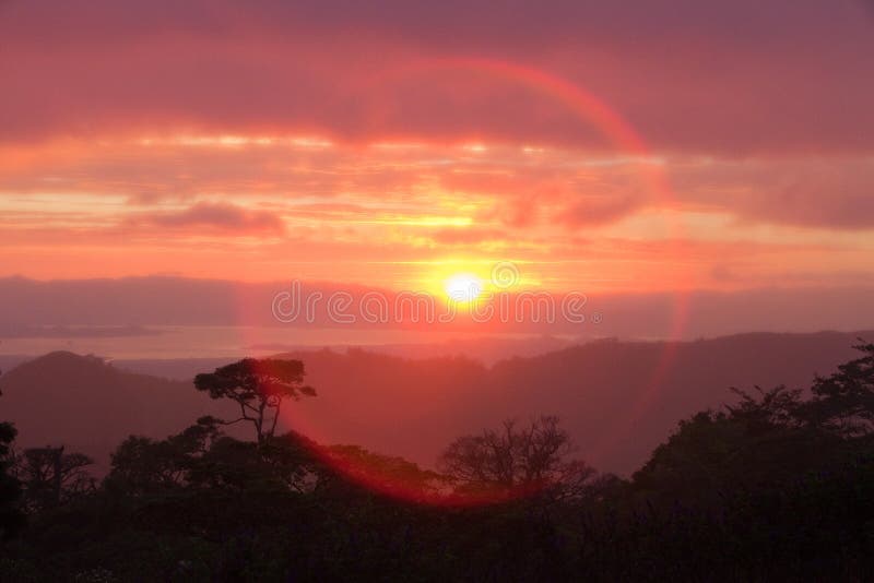 Ring of Light Sunset stock image. Image of outdoors, ring - 25231843