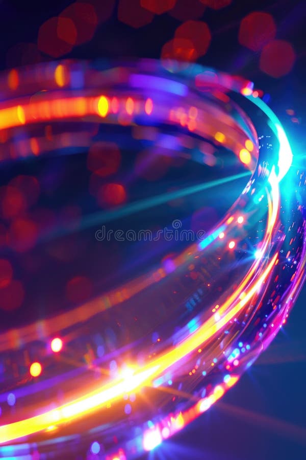 Ring of lights close-up stock image. Image of ring, illuminate - 382483011