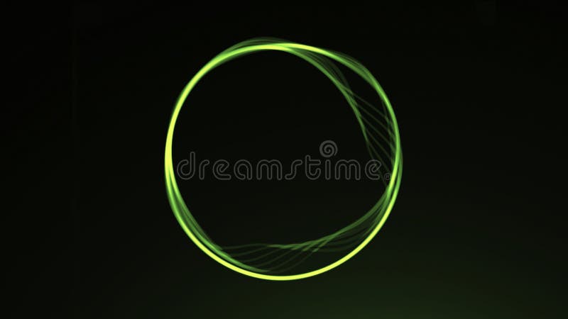 Ring Lines Pulsating on Isolated Background. Motion. Beautiful Ring ...