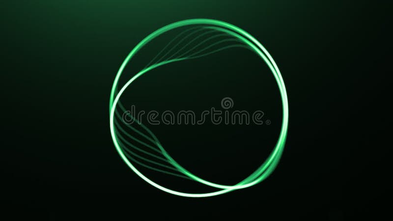 Ring Lines Pulsating on Isolated Background. Motion. Beautiful Ring ...