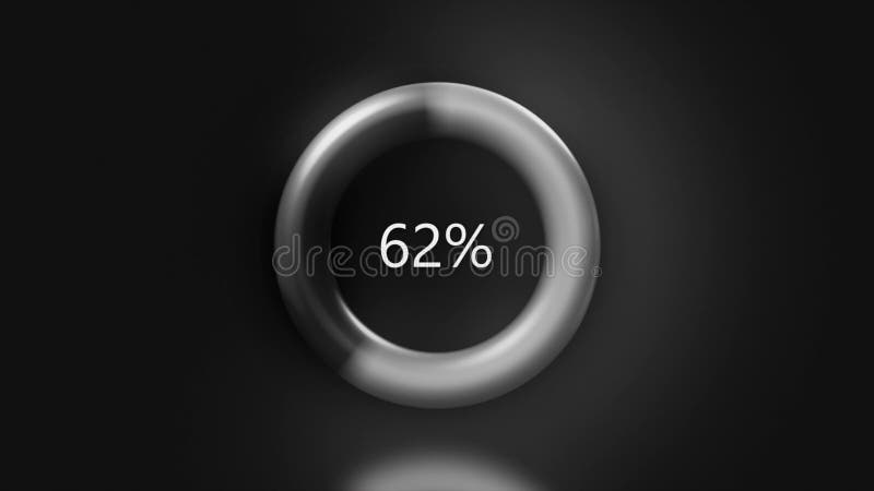 Ring with Loading Percentages. Motion. Glowing and Pulsating Loading ...