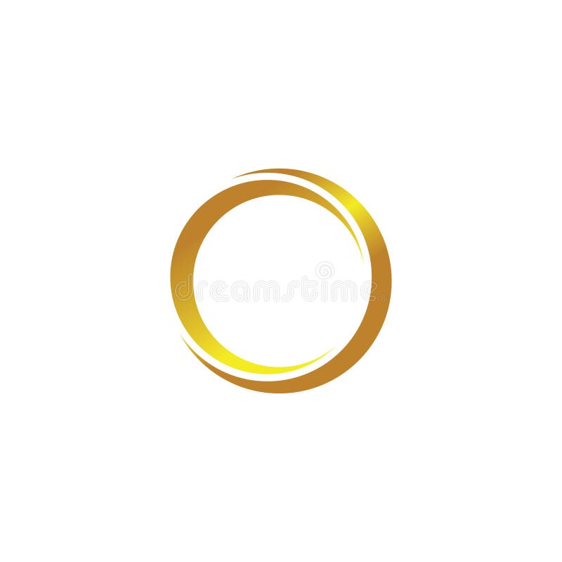 Ring Logo Template Circle 3d Design Gold Vector Illustration Stock ...