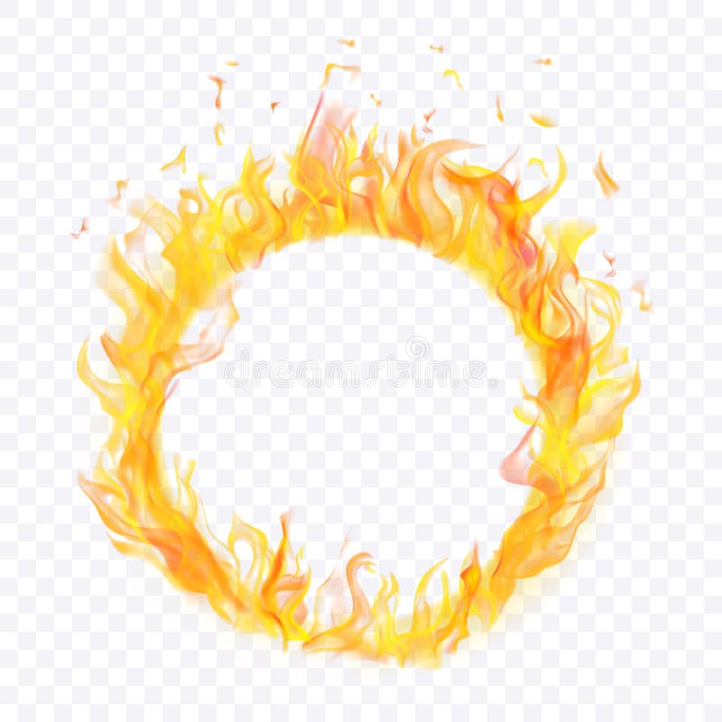 Ring of fire flame stock vector. Illustration of bonfire - 95171522