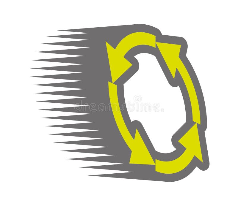 Ring Made of Green, Grey-framed Arrows in Perspective during Movement ...