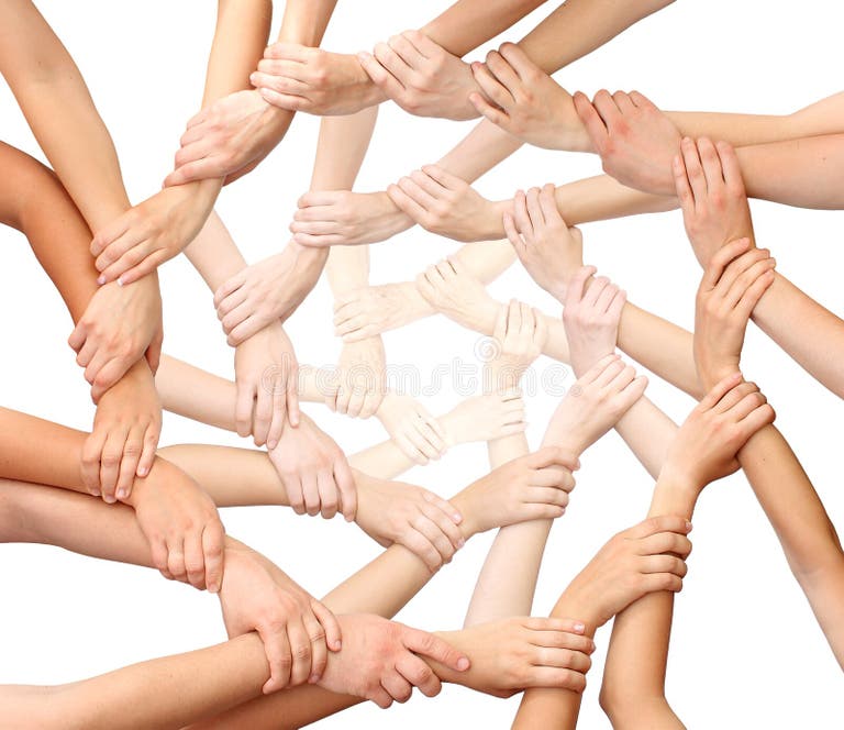 Ring of many hands stock image. Image of meeting, body - 21578697