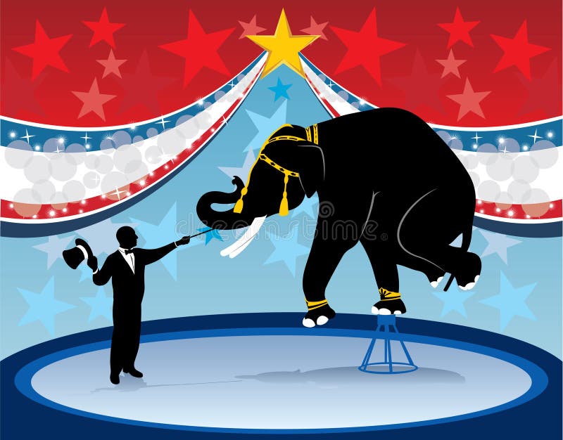 Ring Master Elephant and Circus Stock Vector - Illustration of ...
