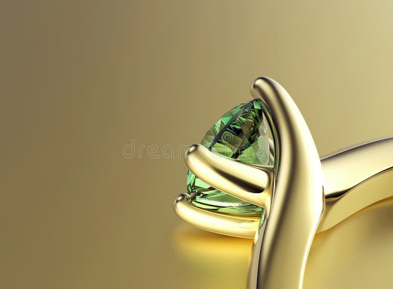 Ring Mit Smaragd Gold-und Silber-schwarzer Gewebe-Schmucksache ...