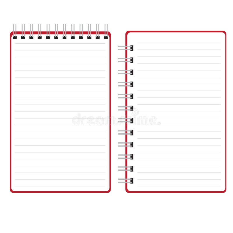 Ring note book set stock vector. Illustration of diary - 140549662
