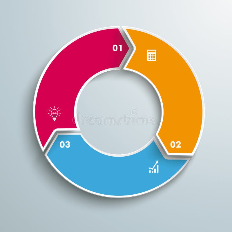 Ring 3 Options Cycle stock vector. Illustration of grey - 45175589