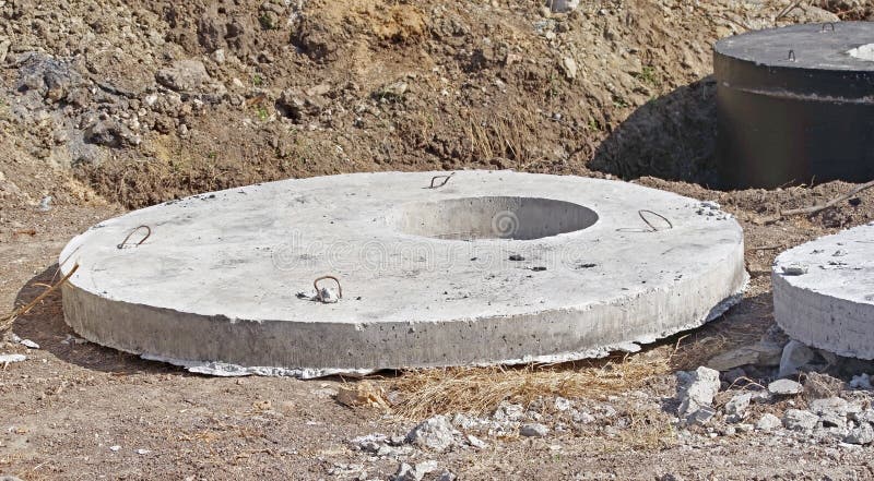 Ring for Overlapping Wells of the Drainage System Stock Image - Image ...