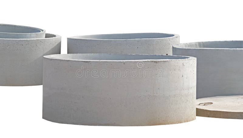 Reinforced Concrete Ring for the Well and Sewer Stock Image - Image of ...