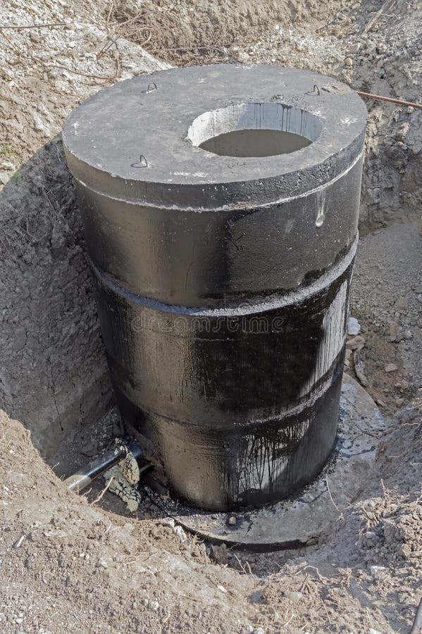 Ring for Overlapping Wells of the Drainage System Stock Image - Image ...