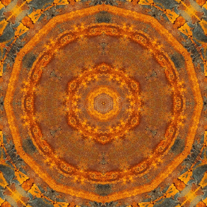 Ring Pattern from Decaying Rusty Metal Hexagonal Repeating Design Stock ...