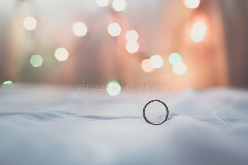 Ring placed on a bed stock photo. Image of pattern, texture - 173307588