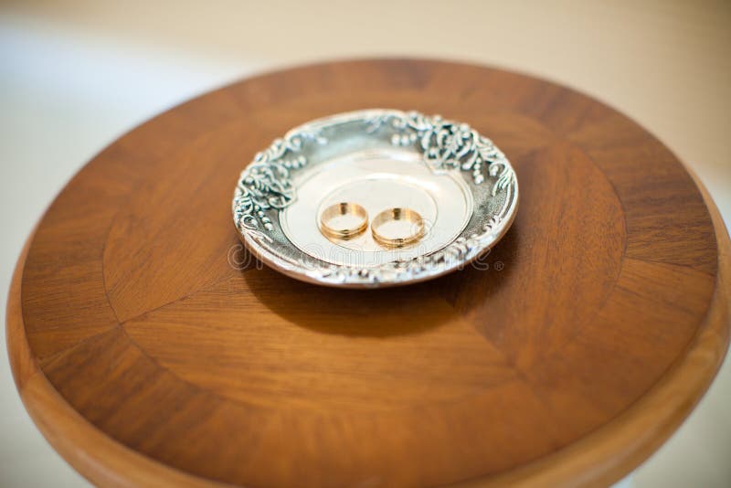 Ring on the plate stock photo. Image of symbol, romance - 86147756