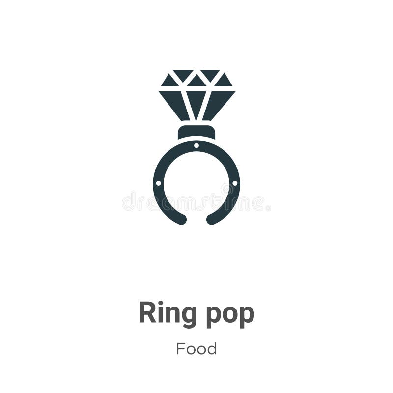 Ring Pop Vector Icon on White Background. Flat Vector Ring Pop Icon ...