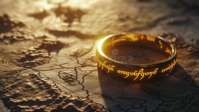 Ring of Power from Lord of the Rings Stock Illustration - Illustration ...
