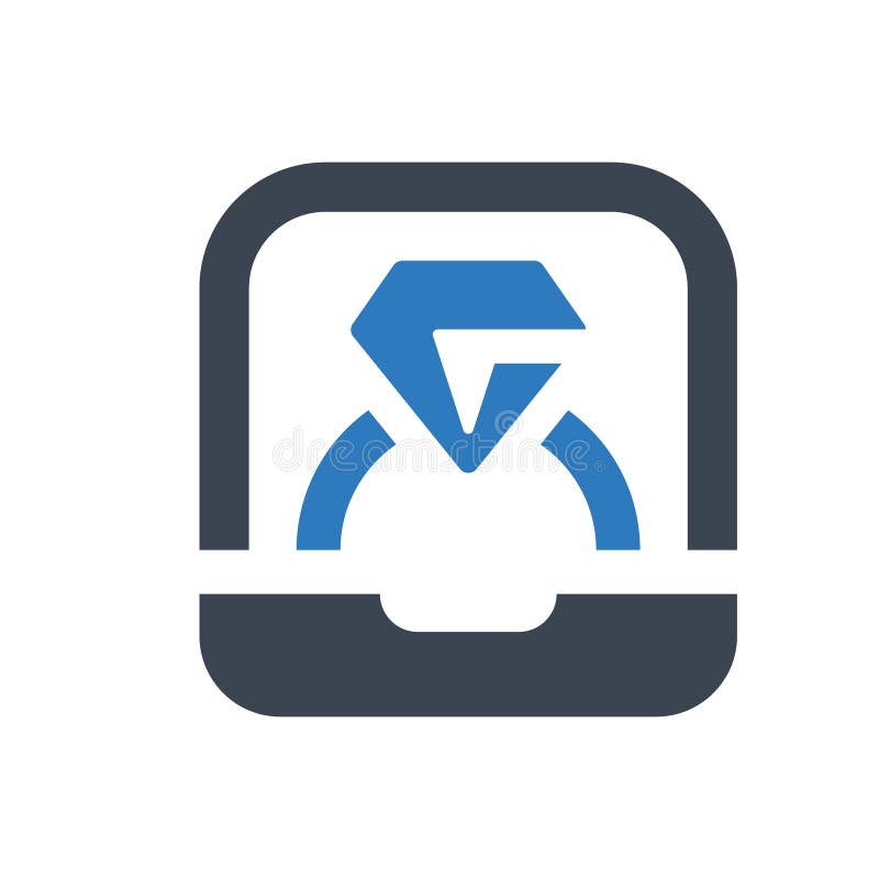 Ring proposal icon stock vector. Illustration of diamond - 262612075