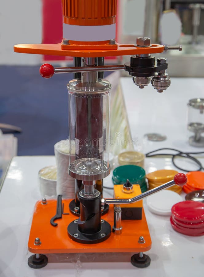 Ring Pull Can Sealing Machine Stock Photo - Image of packing, capper ...