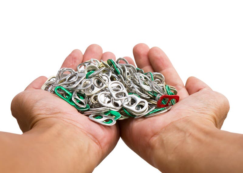 Ring pull on hand. stock photo. Image of closure, green - 29097034