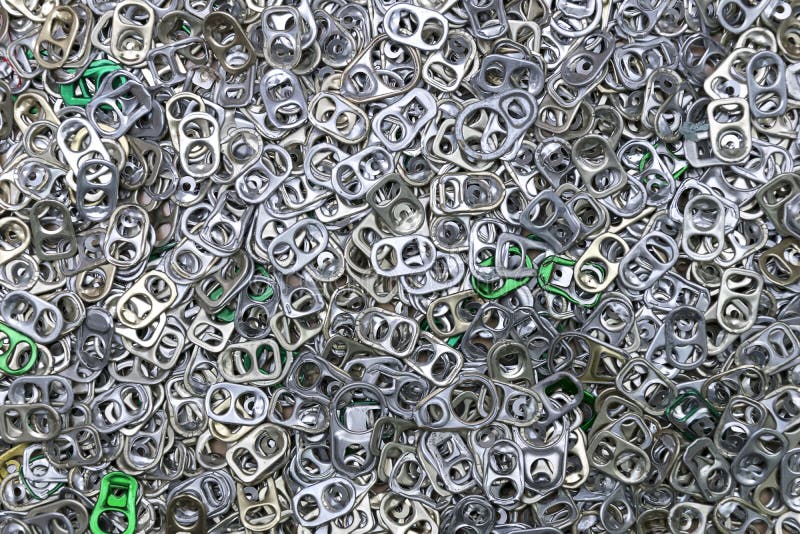 Ring Pull Tab Aluminum Pop Tops of Cans for Background Stock Image ...