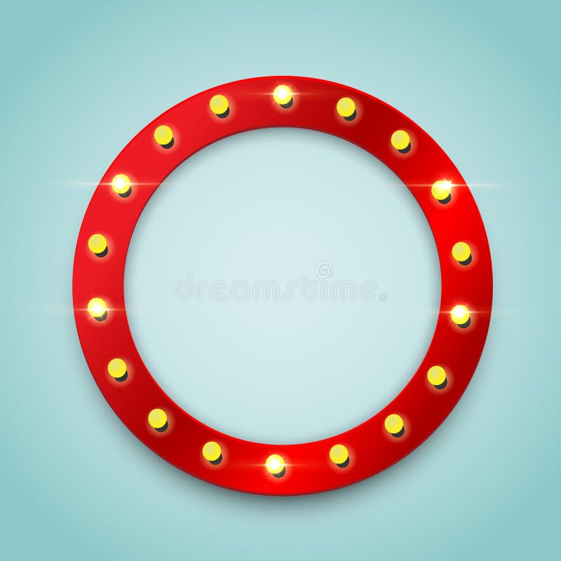 Ring Bulb Frame Isolated on Transparent Background. Vector Template ...