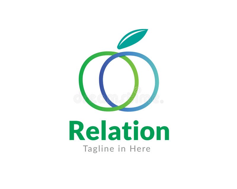 Ring Relation Apple Logo Design Inspiration Stock Vector - Illustration ...