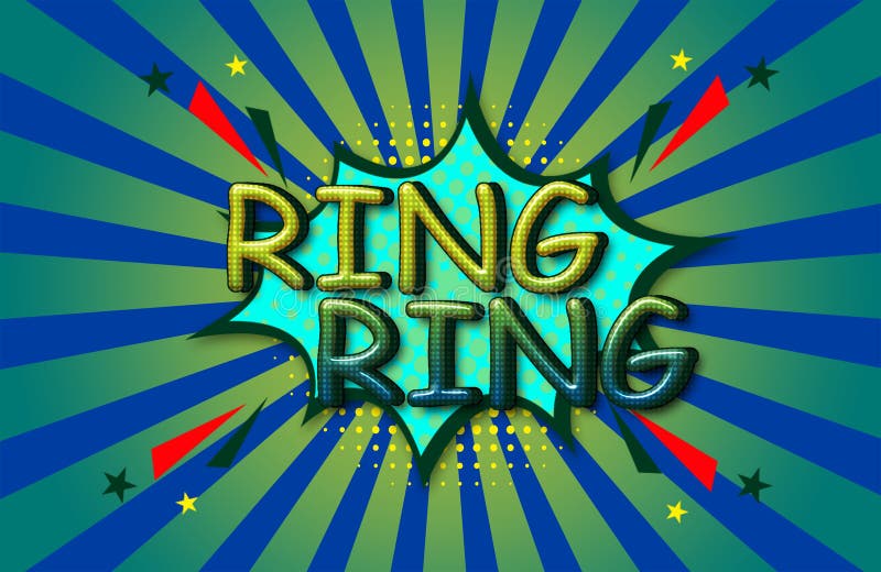 RING RING Comic Speech 3d Text Style Effect High Resolution Stock ...