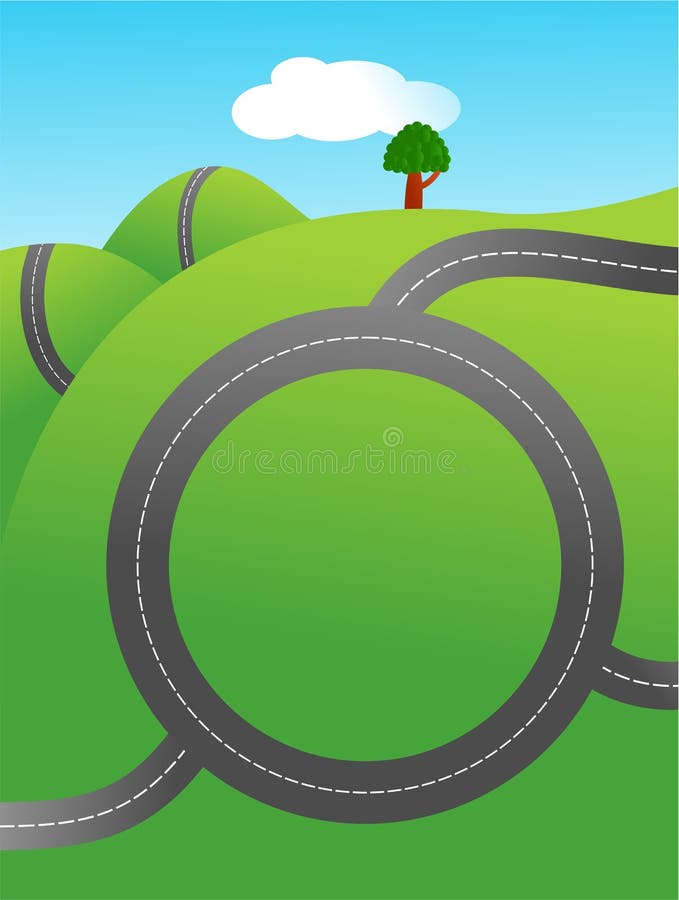 Steep road stock vector. Illustration of scenic, graphic - 4843190