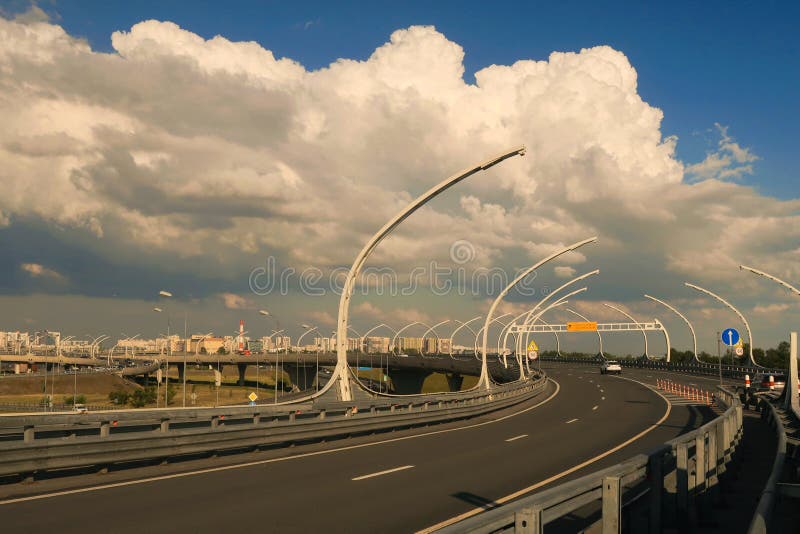 Ring road in the city stock photo. Image of horizon - 251194844