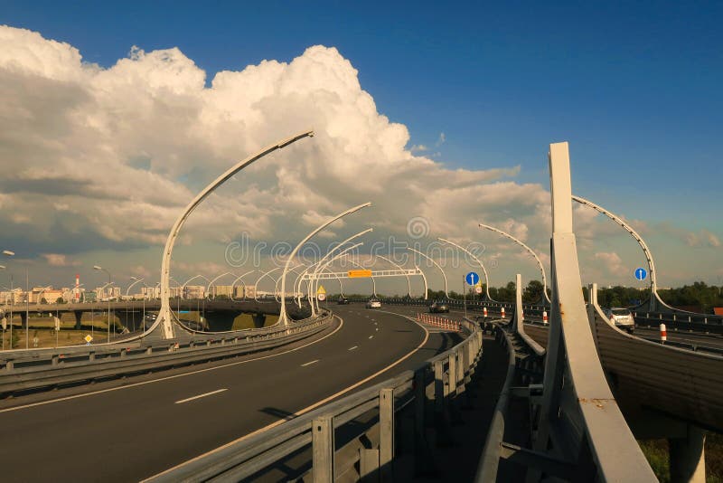 Ring road in the city stock photo. Image of dusk, ring - 251194852