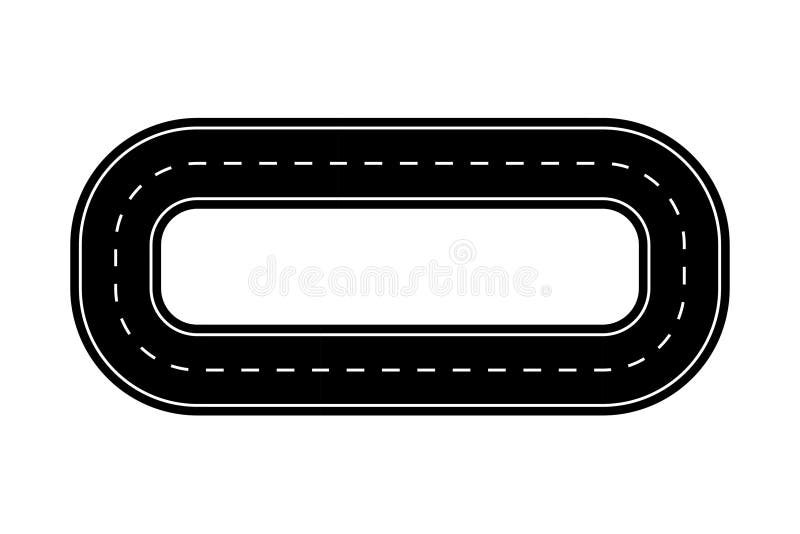 Ring Road. Markup. Broken Dotted Line on the Highway. Vector ...