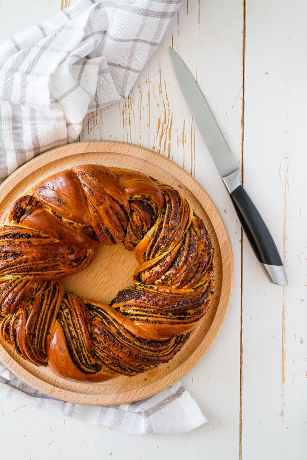 Ring roll with poppy stock photo. Image of tasty, piece - 62179934